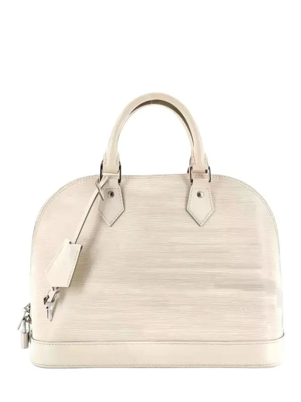 LOUIS VUITTON Alma Handbag Epi Leather Pm Satchel - White