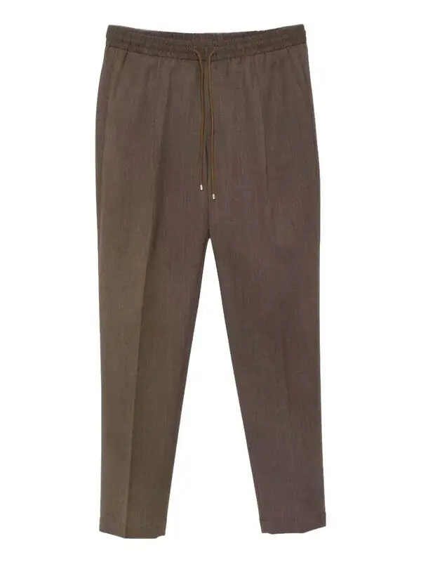 BRIGLIA 1949 Wimbledons Drawstring-waist Pleated Trousers - Brown