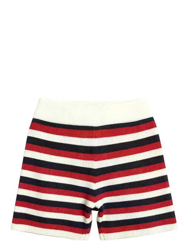 Brunello Cucinelli Striped Ribbed Shorts - White