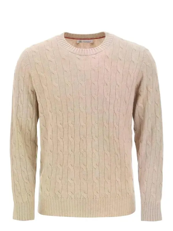 Brunello Cucinelli Cable-knit Cashmere Sweater - Brown