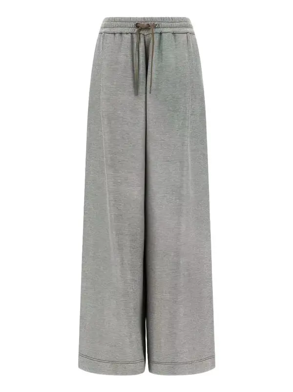 Brunello Cucinelli Drawstring Wide-leg Track Pants - Grey