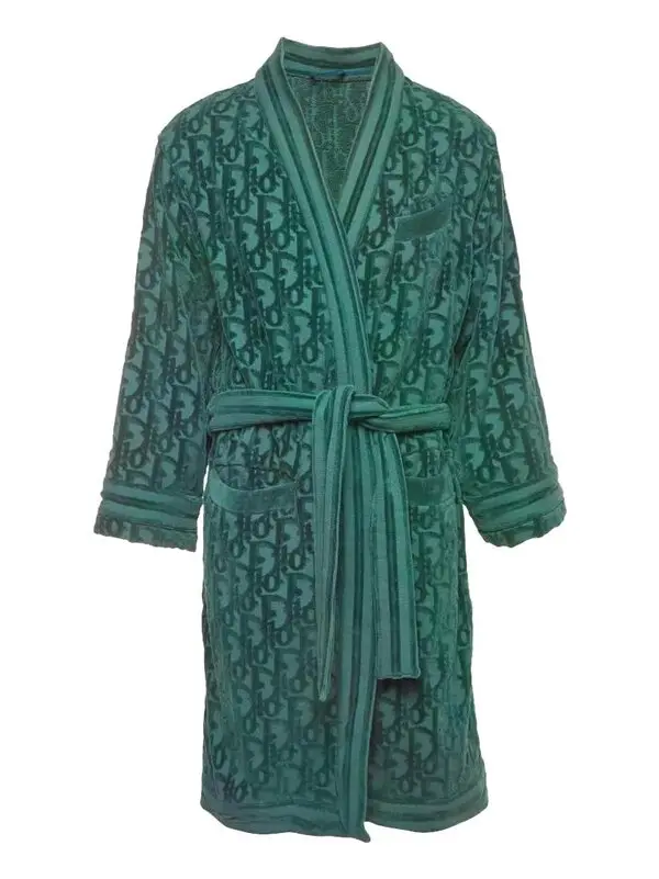 Dior Oblique Terry Bathrobe - Green