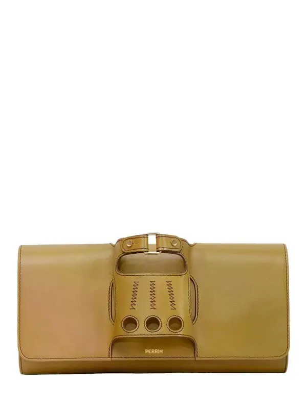 Perrin Le Cabriolet Glove Leather Clutch Bag - Yellow