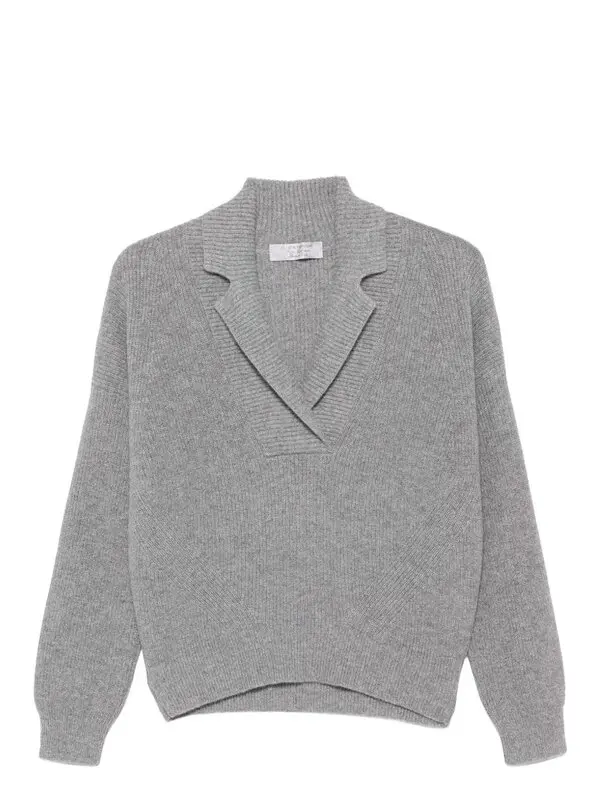 D.exterior Ribbed-knit Cashmere Sweater - Grey
