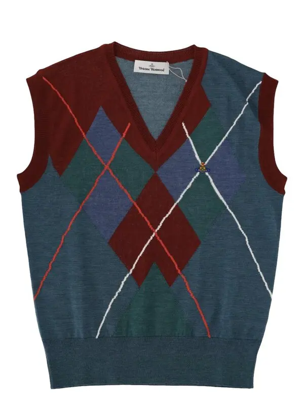 VIVIENNE WESTWOOD Gilet Argyle In Lana - Multicolor