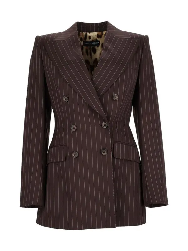 Dolce & Gabbana Giacca Doppiopetto Turlington - Brown