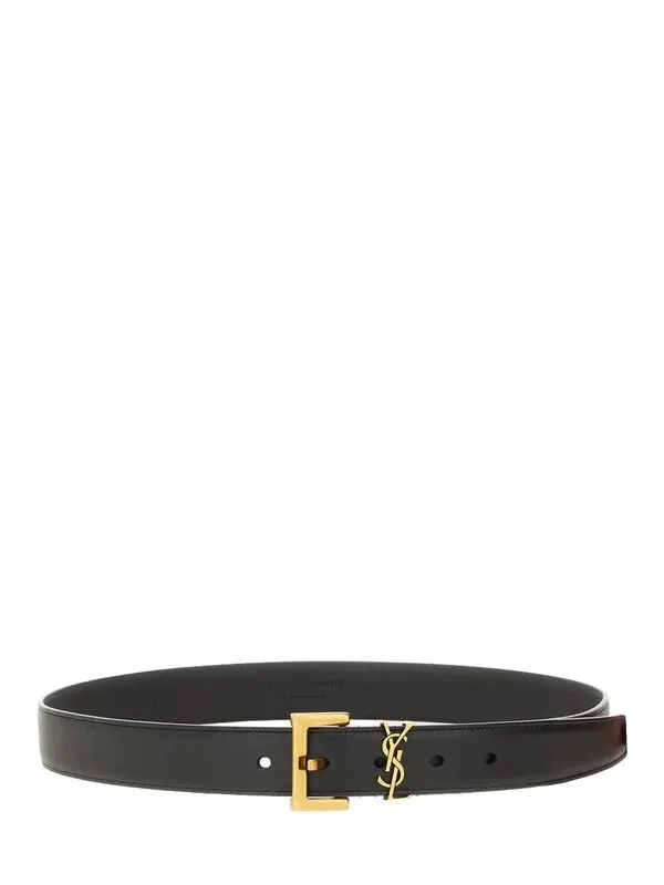 Saint Laurent Cintura Cassandre - Black