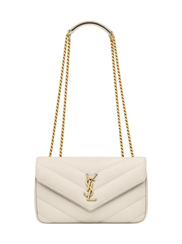 Saint Laurent Borsa Loulou Small - Cream