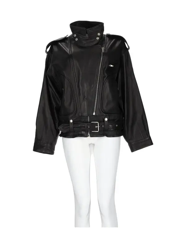 Isabel Marant Étoile Giacca In Pelle D'agnello - Black