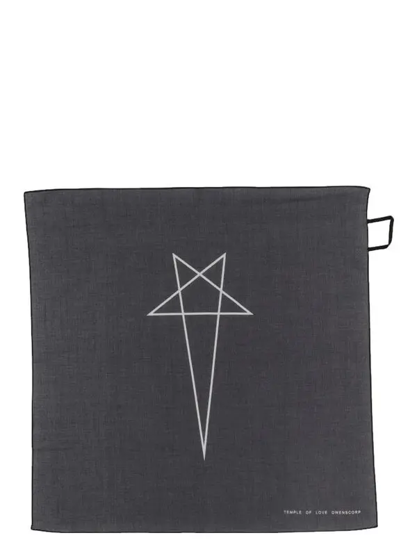 Rick Owens Bandana Con Stampa - Black