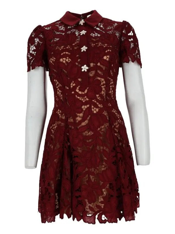 SELF-PORTRAIT Mini Abito In Pizzo - Multicolor