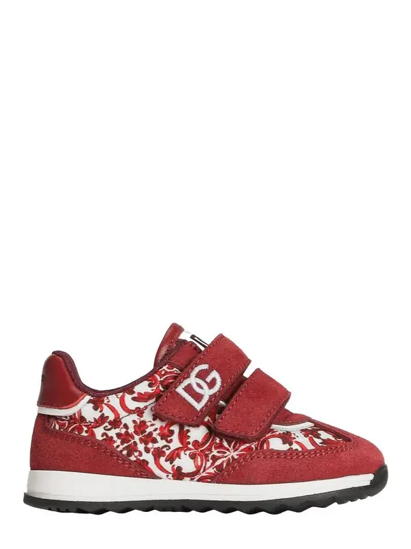 Dolce & Gabbana Cushion Sneakers In Majolica-print Nylon - Multicolor
