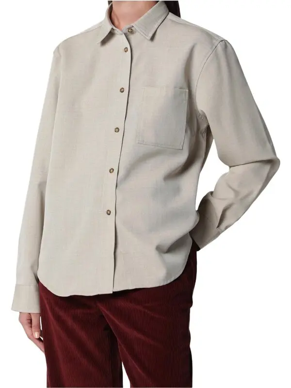 RÓHE Oversized Shirt - Light Brown