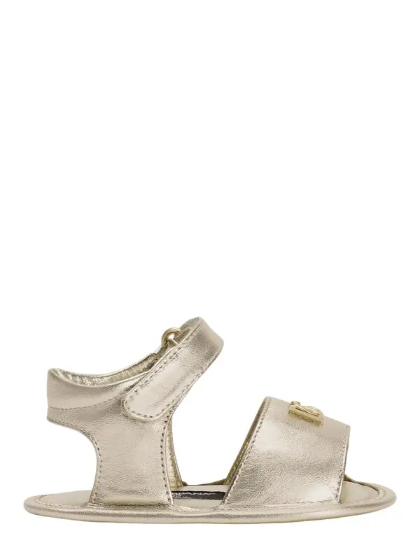 Dolce & Gabbana Dg-plaque Sandals - Grey