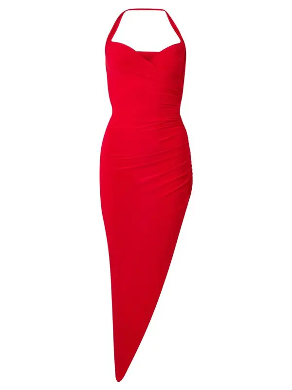 Norma Kamali Halter-neck Formal Dress - Red
