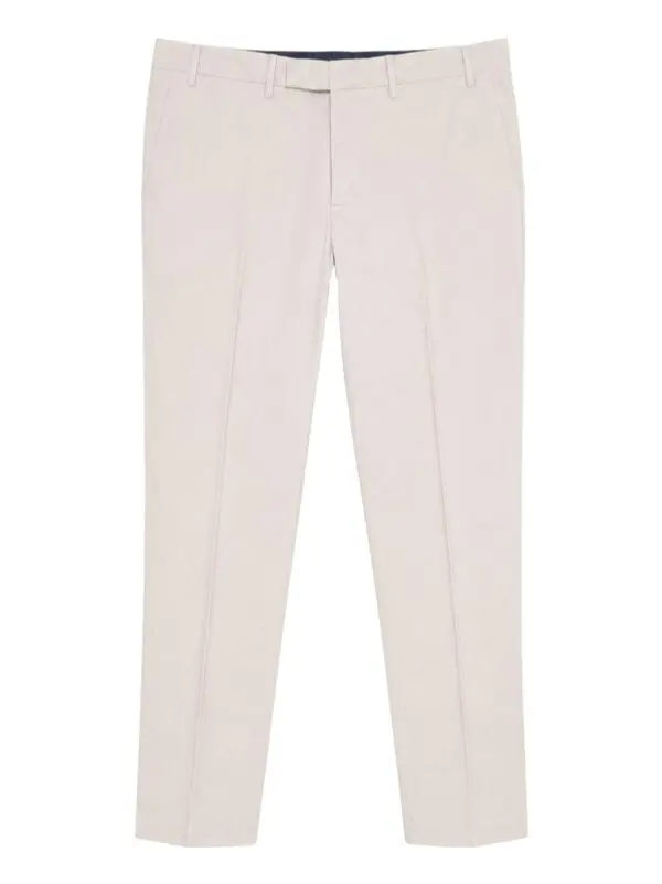 PT TORINO Pressed-crease Slim-fit Trousers - Light Grey