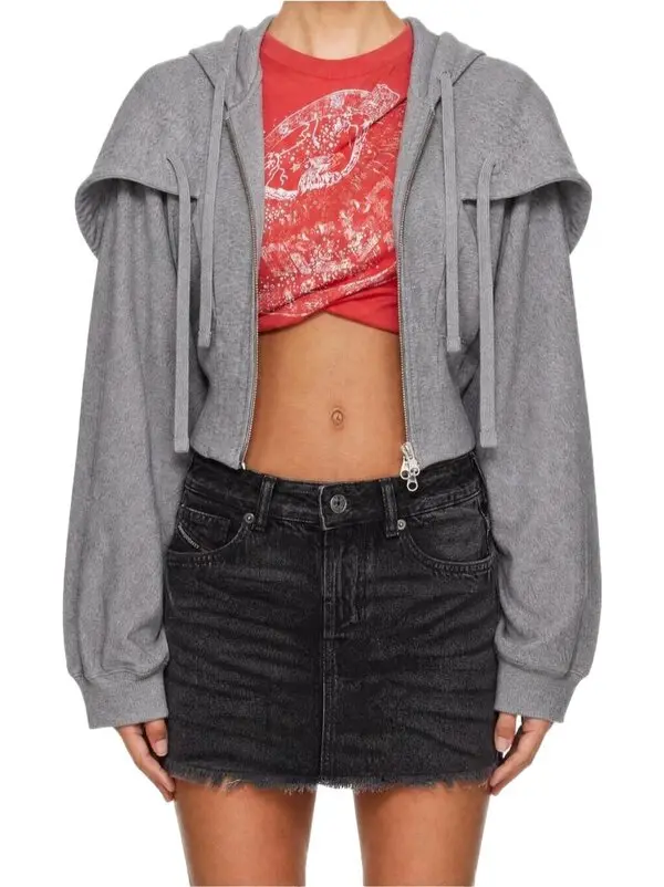 KNWLS Cropped Hoodie - Grey