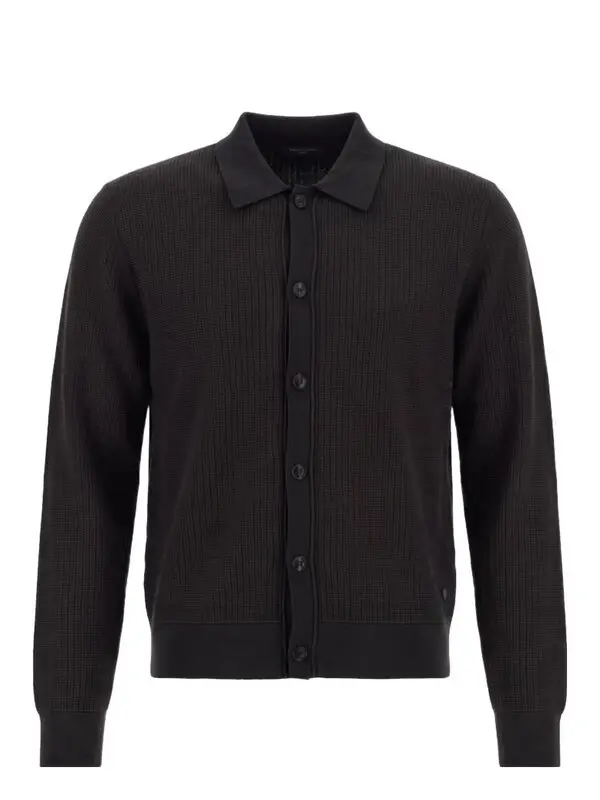 Hugo Boss Long Sleeved Knitted Cardigan - Black