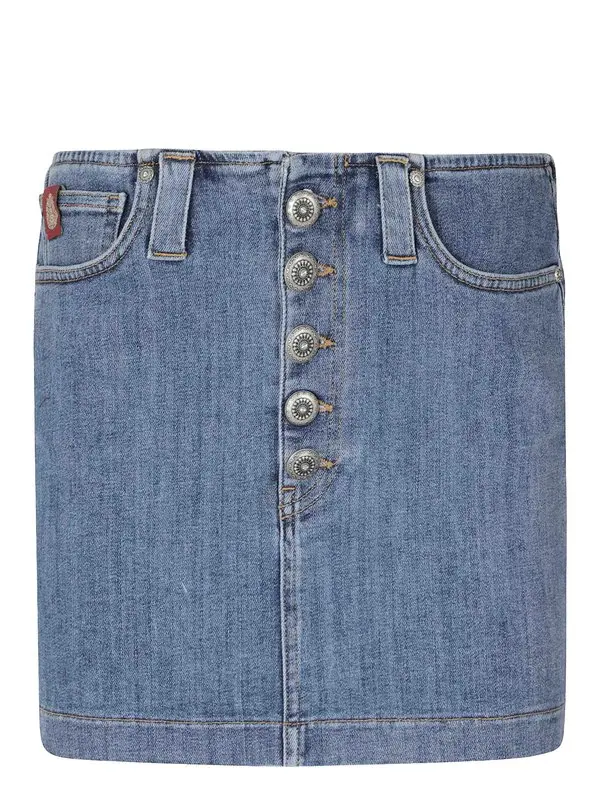 DONDUP Button-front Denim Mini Skirt - Blue