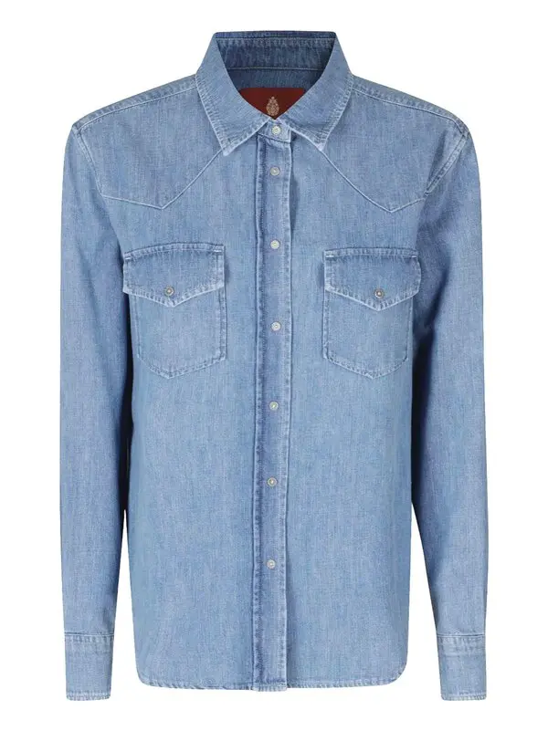 DONDUP Western Denim Shirt - Blue