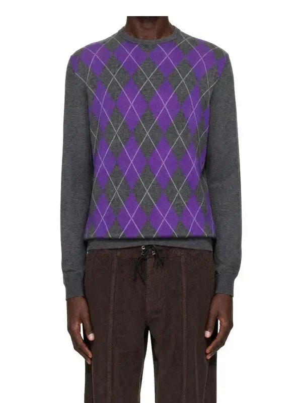 Gimaguas Angel Argyle Knitted Sweater - Multi-color