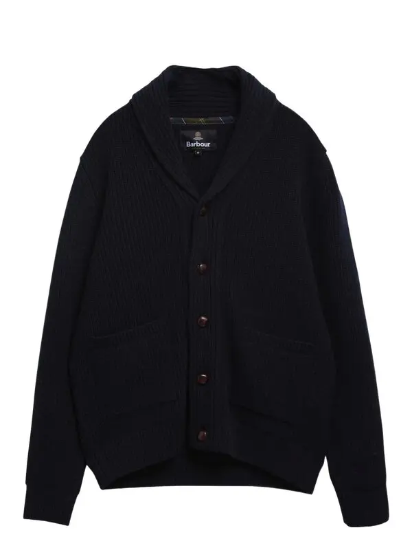 Barbour Buttoned Cardigan - Navy Blue