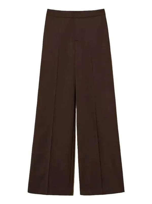 TWINSET Matte Satin Wide Leg Trousers - No