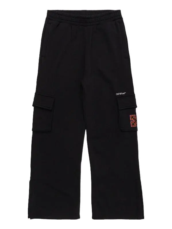Off-White Elastic-waist Athletic Pants - Black