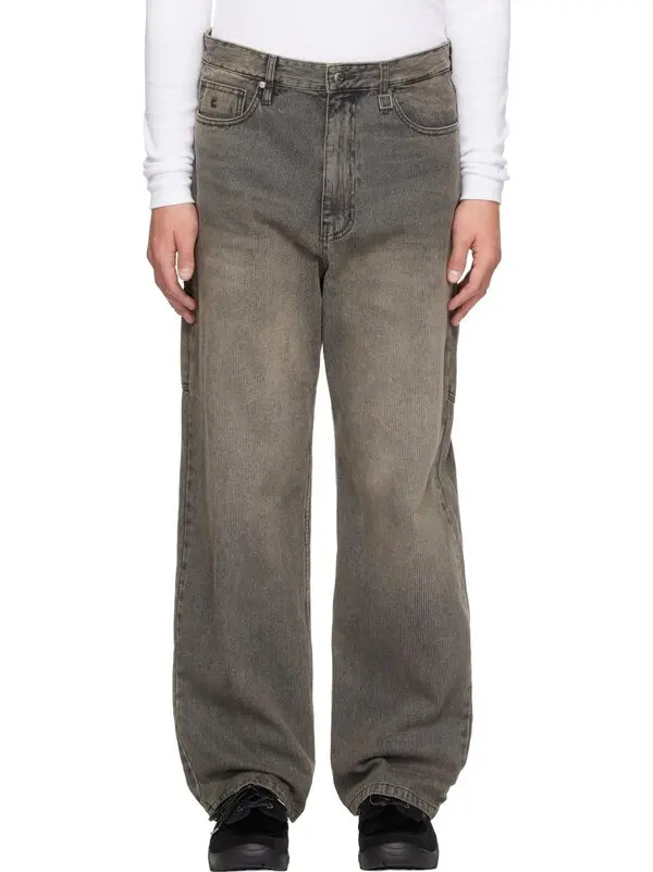 WOOYOUNGMI Straight-leg Corduroy Jeans - Grey