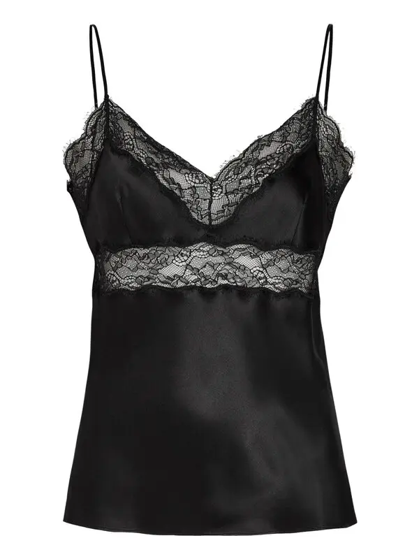 NILI LOTAN Lace-detail Camisole - Black