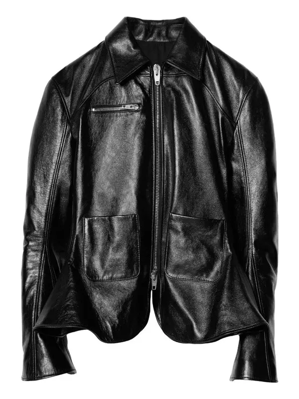 Celine Jacket In Lambskin - Black