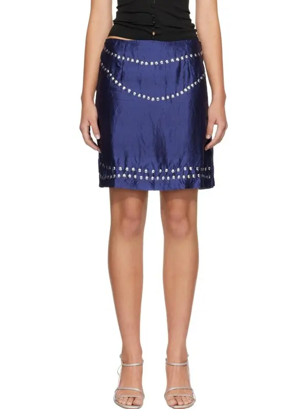 Gimaguas Stud-embellished Skirt - Blue