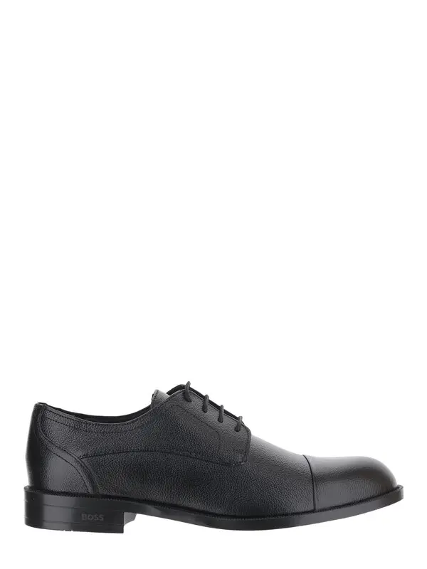 Hugo Boss Cap-toe Derby Shoes - Black