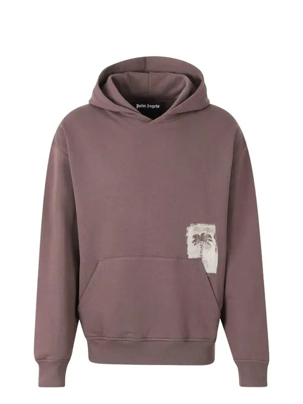 Palm Angels Palm Tree Print Hoodie - Brown