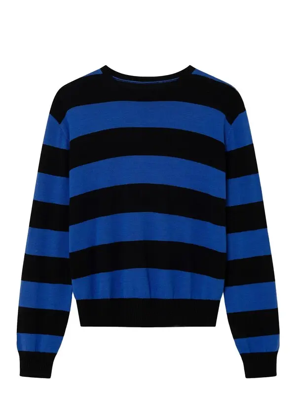 Gimaguas Striped Knit Top - Blue Black