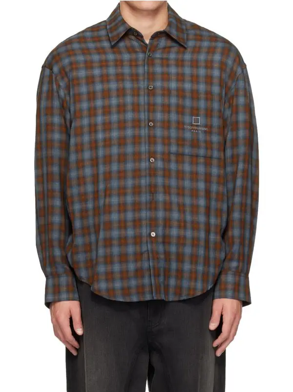 WOOYOUNGMI Fine-woven Cotton Shirt - Navy