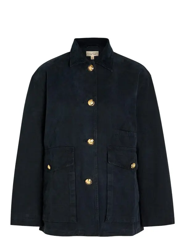 NILI LOTAN Button-front Casual Jacket - Black