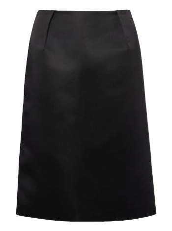 TOTEME Duchess Satin Pencil Skirt - Black