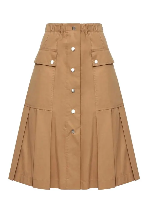 Moncler Elastic-waist Skirt - Camel
