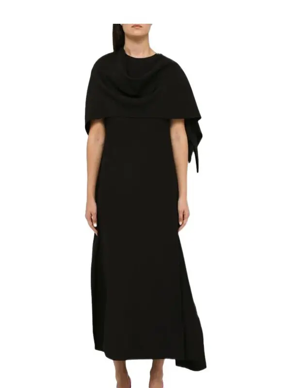 Valentino Garavani Draped Midi Dress - Black