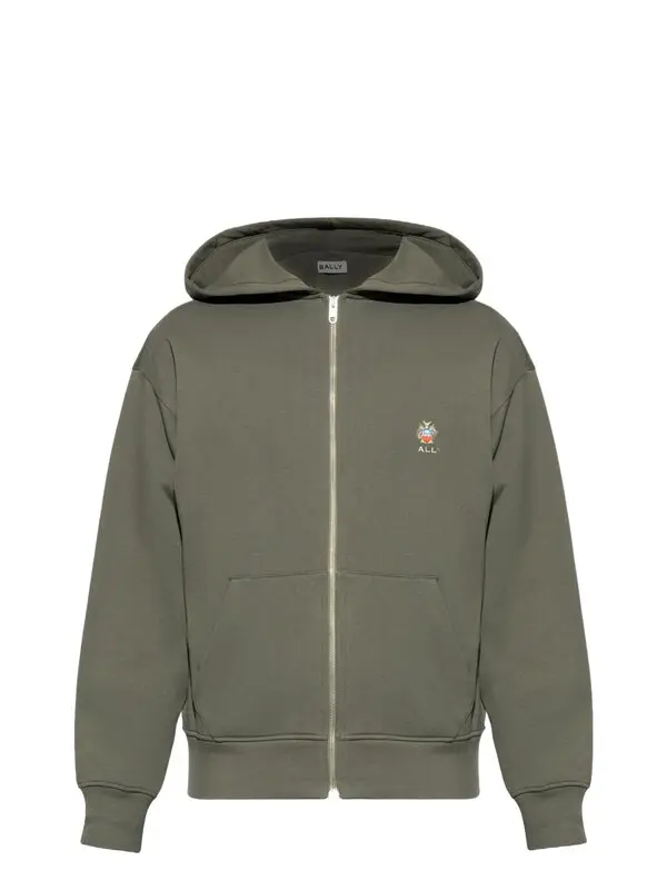 Bally Logo Crest Hoodie - Green