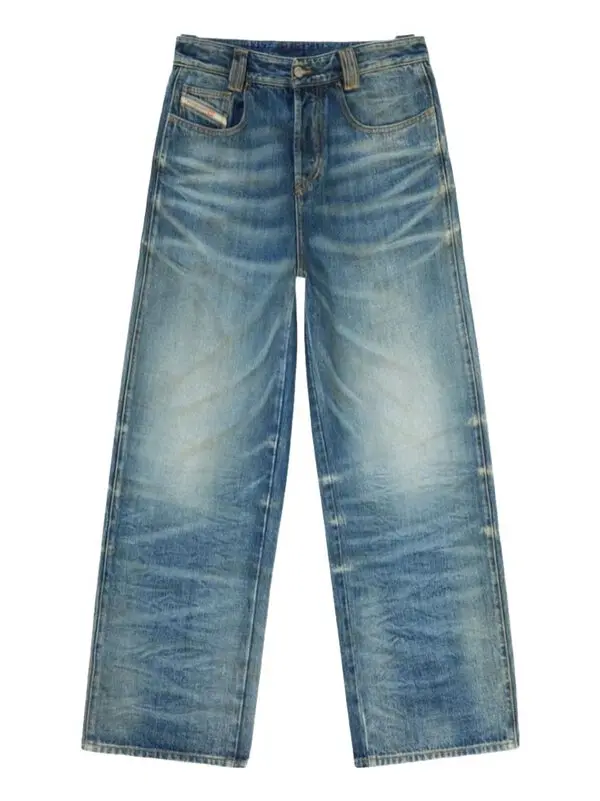 DIESEL® 1982 D-hakou-fsj1 Wide-leg Jeans - Medium Blue