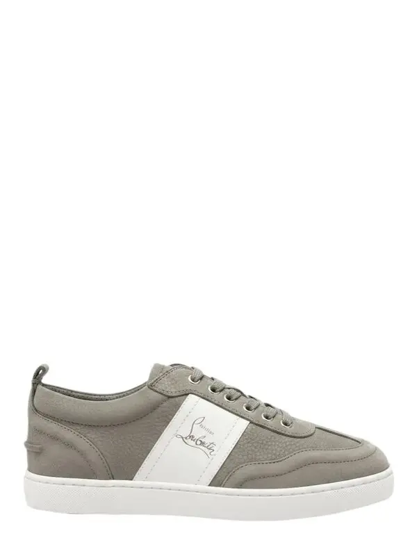 CHRISTIAN LOUBOUTIN Retero Panelled Leather Sneakers - Grey