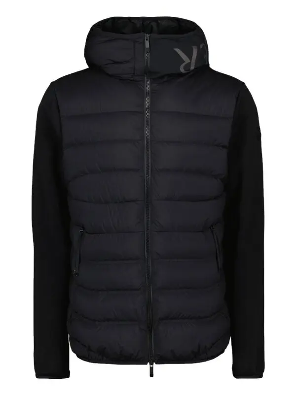 Moncler Zip Up Quilted Jacket - Black