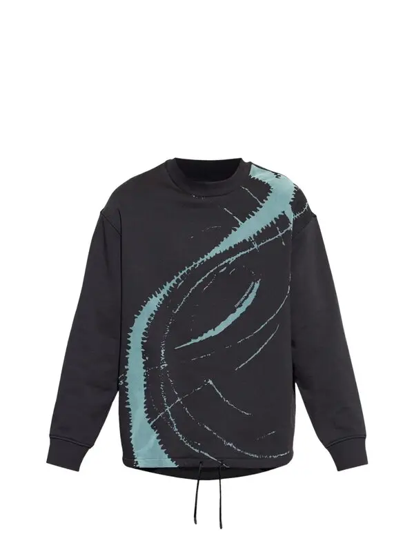 Emporio Armani Abstract Printed Crewneck Sweatshirt - Black