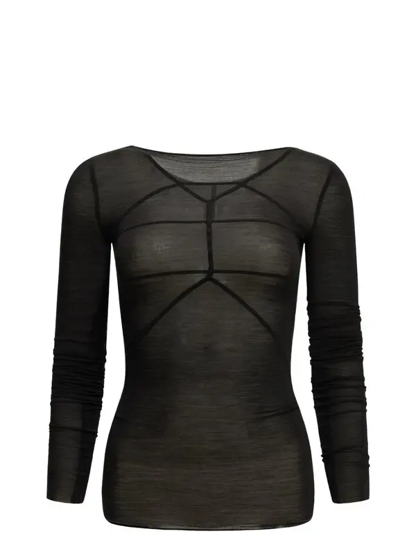 Rick Owens Ls Temple T Jersey Top - Black