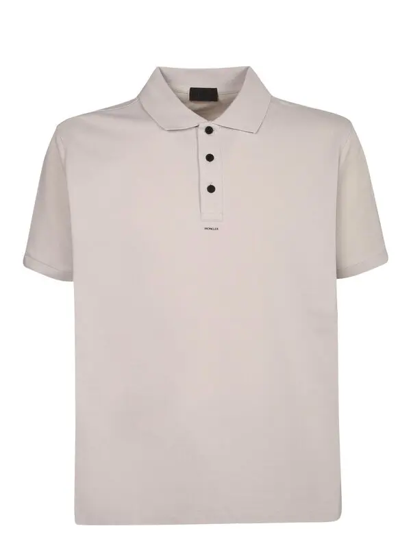 Moncler Logo Piqué Polo Shirt - White