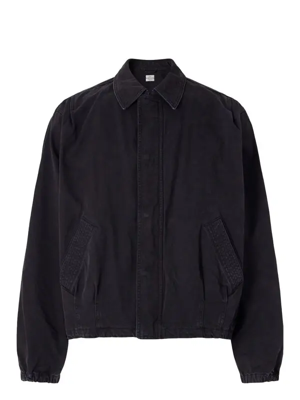 YOKE Garment-dyed Cotton-twill Blouson Jacket - Black
