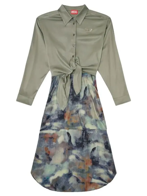 DIESEL® Elta Tie-front Midi Dress - No