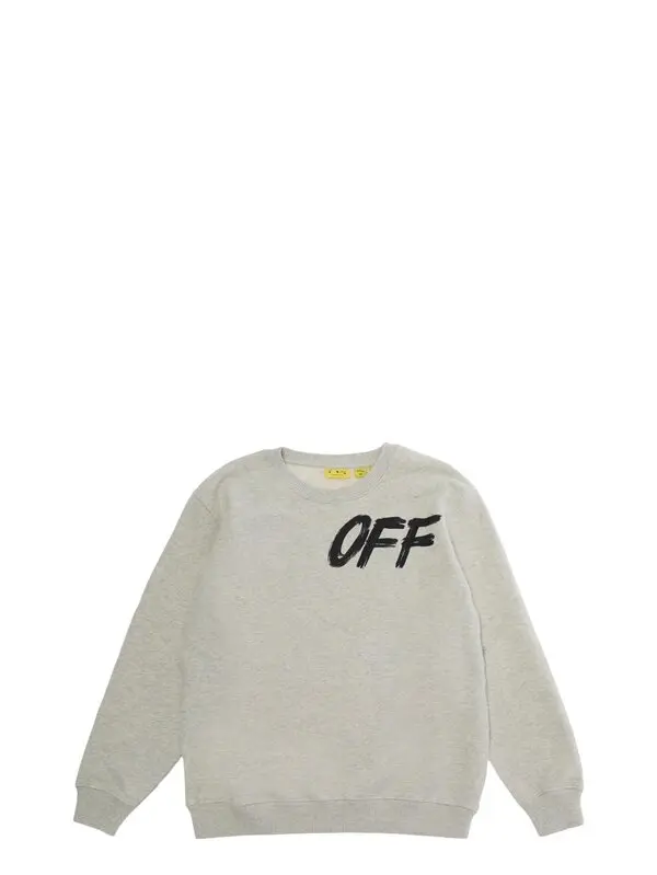 Off-White Logo-print Cotton Sweatshirt - Gray